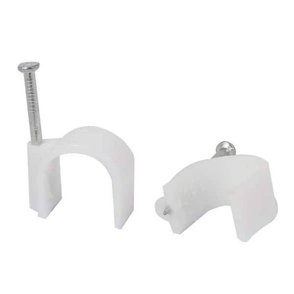 20mm Dia Wall Mount Electric Cable Wire Circle Nail Clips Fasteners ...