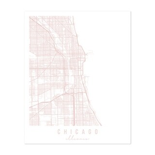 Chicago Illinois Maps Minimal Art Print/Poster - Bed Bath & Beyond ...