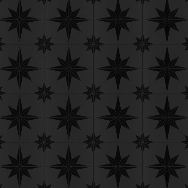 Merola Tile Stella Lustre Midnight 9-3/4" x 9-3/4" Porcelain Wall Tile ...