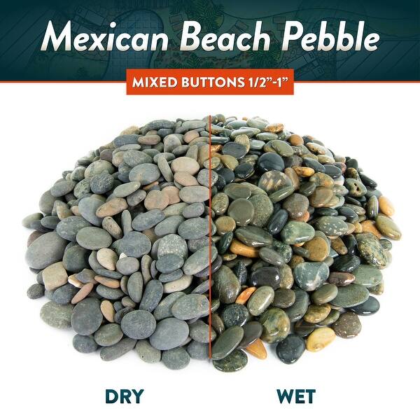 Mexican Beach 20-pound Smooth Round Garden Pebbles - On Sale - Bed Bath ...