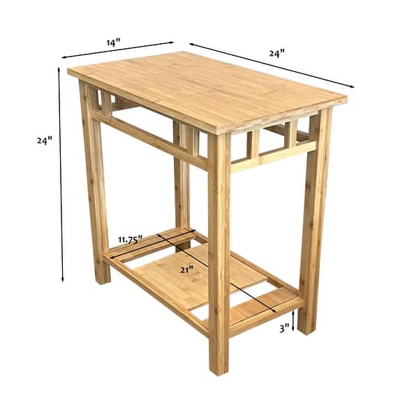 Zen Recliner Table with Lower Shelf in Natural - Bed Bath & Beyond ...