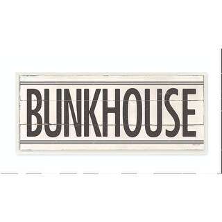 Stupell Bunkhouse Rustic Wood Textured Word Design,7x17, Proudly Made ...