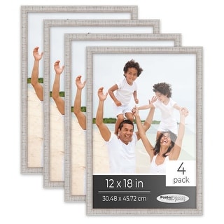 20x30 Rustic White Picture Frame Set Pack of 4 20x30 Wood Picture ...