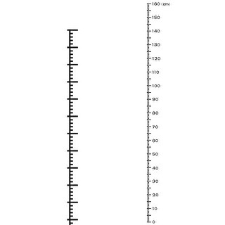 Height Chart Ruler 160cm Metric System PVC with Transfer Film Black ...