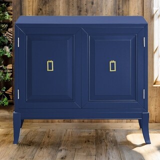 Contemporary Blue Console Table with 2 Doors - Bed Bath & Beyond - 42004738