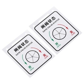 2pcs Valve Identifier Tag, "Gate Valve Status" Open Close Label, Black ...