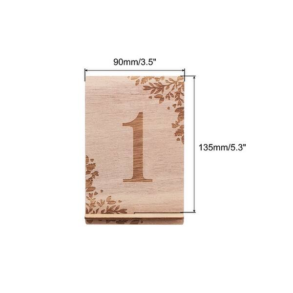 Wood Number Table Sign Holders Place Cards Rustic Wood Stands 1-10 for ...