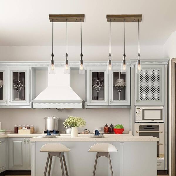 Carbon Loft Latrice 3-Light Glass Kitchen Island Pendant - Bed Bath ...
