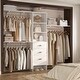 96'' W Modern White Closet Organizer System with Drawers for Walk-in ...