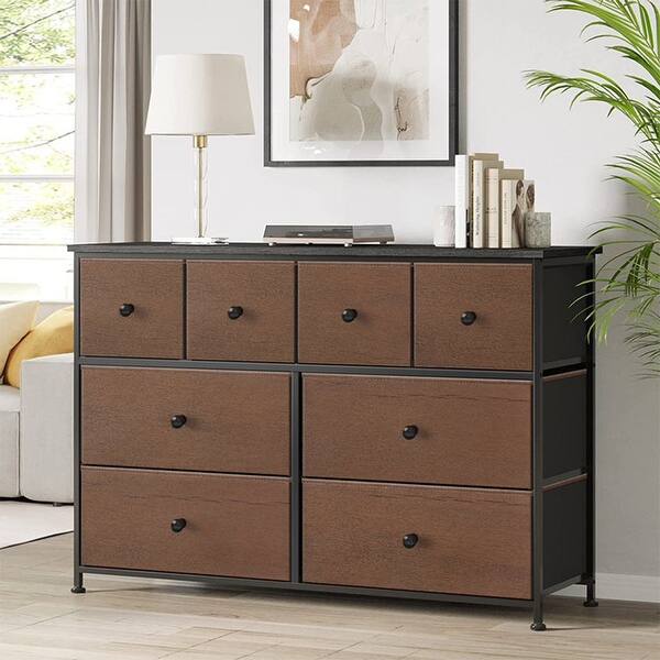 REAHOME 8 Drawer Steel Frame Bedroom Storage Organizer Chest Dresser ...