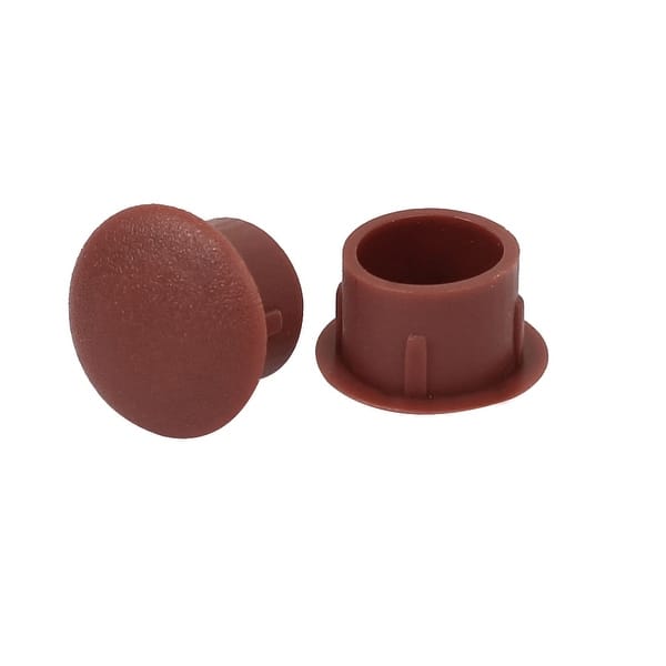 10mm Diameter Hole Brown Plastic Push in Furniture Screw Cap Covers 100 ...