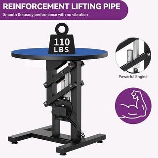 24'' W Adjustable Pet Electric Grooming Table Black - Bed Bath & Beyond ...