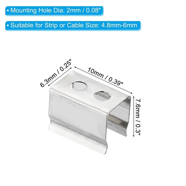 100pcs LED Strip Light Clips Mounting Bracket Fixing Clips with Screws ...