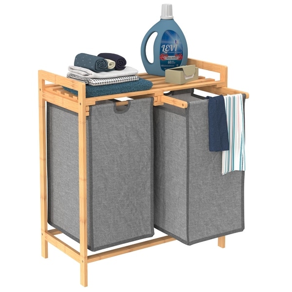 ClosetMaid Fabric & Bamboo Sliding Laundry Basket Hamper - Bed Bath ...