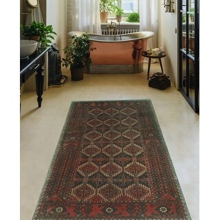 Noori Rug Vintage Distressed Kamelya Charcoal/Rust Rug - 3'7" x 6'2 ...