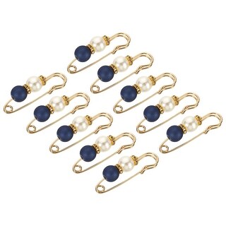 Pearl Brooch Pins 2 Inch Faux Pearl Clips, White/Blue, 20pcs - White ...