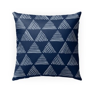 TRIANGULAR PRISM NAVY Indoor-Outdoor Pillow By Kavka Designs - Bed Bath ...