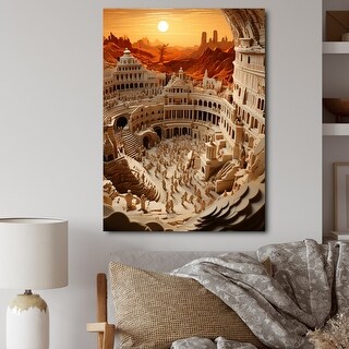 Designart "Old Arena Stadiums I" Stadiums Canvas Wall Art - Bed Bath ...