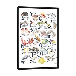 iCanvas "Under The Sea A To Z Fish Alphabet Poster" by Wandering Laur ...