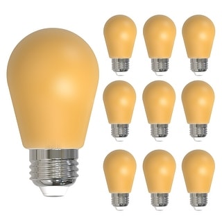 Bulbrite 25-Watt Equivalent Ceramic Yellow Color S14 Weatherproof ...