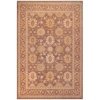 Classic Ziegler Carri Brown Beige Hand-knotted Wool Rug - 9 ft. 3 in. x ...