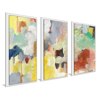 "Summer Rising" Print on Floating Canvas Set of 3 - Bed Bath & Beyond ...