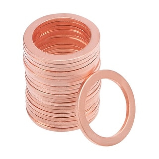 20 Pcs Metric Copper Flat Washer Sealing Ring for Screw Bolt Nut ...