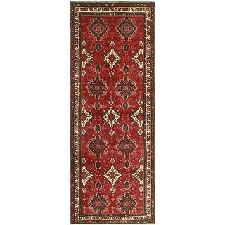 Fine Vintage Distressed Dash Red/Ivory Runner - 3'7" x 9'8" - Bed Bath ...