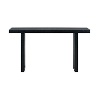 59 Inch Long Console Table, Solid Wood Rectangular Entryway Table - Bed ...