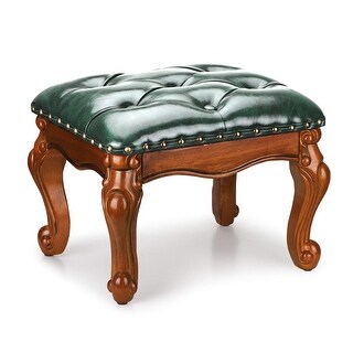 Faux Leather Footstool, Small Foot Rest Stool Chair, Sofa Stool Short ...