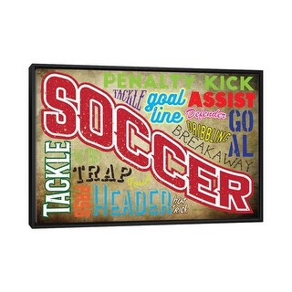 iCanvas "Soccer Slang" by 5by5collective Framed Canvas Print - Bed Bath ...