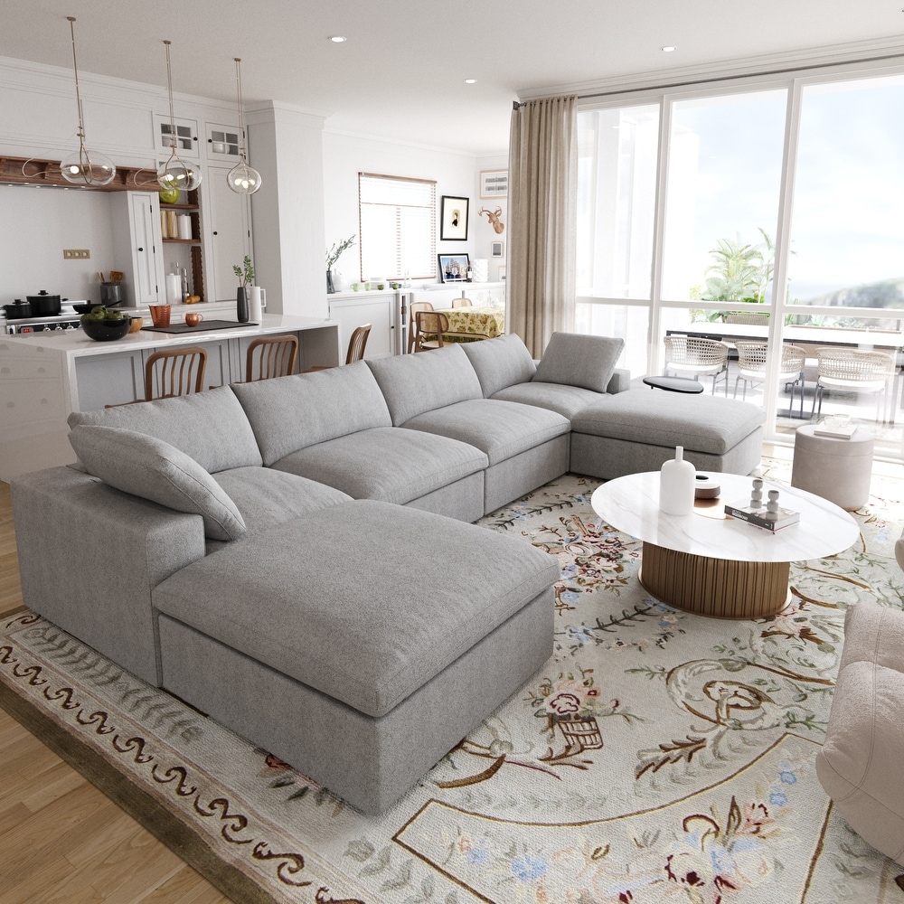 Gray u shaped sectional store