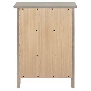 Grey Modern Style Particleboard Nightstand - Bed Bath & Beyond - 40817138