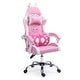 Cute Gaming Chair with Cat Paw Lumbar Cushion and Cat Ears, Ergonomic ...