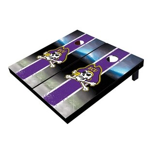 ECU Pirates Field Long Strip Matching Purple Themed Cornhole Boards ...