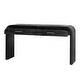 Arc Round Edge Console Table with Open Storage & 2 Drawers, Entryway ...