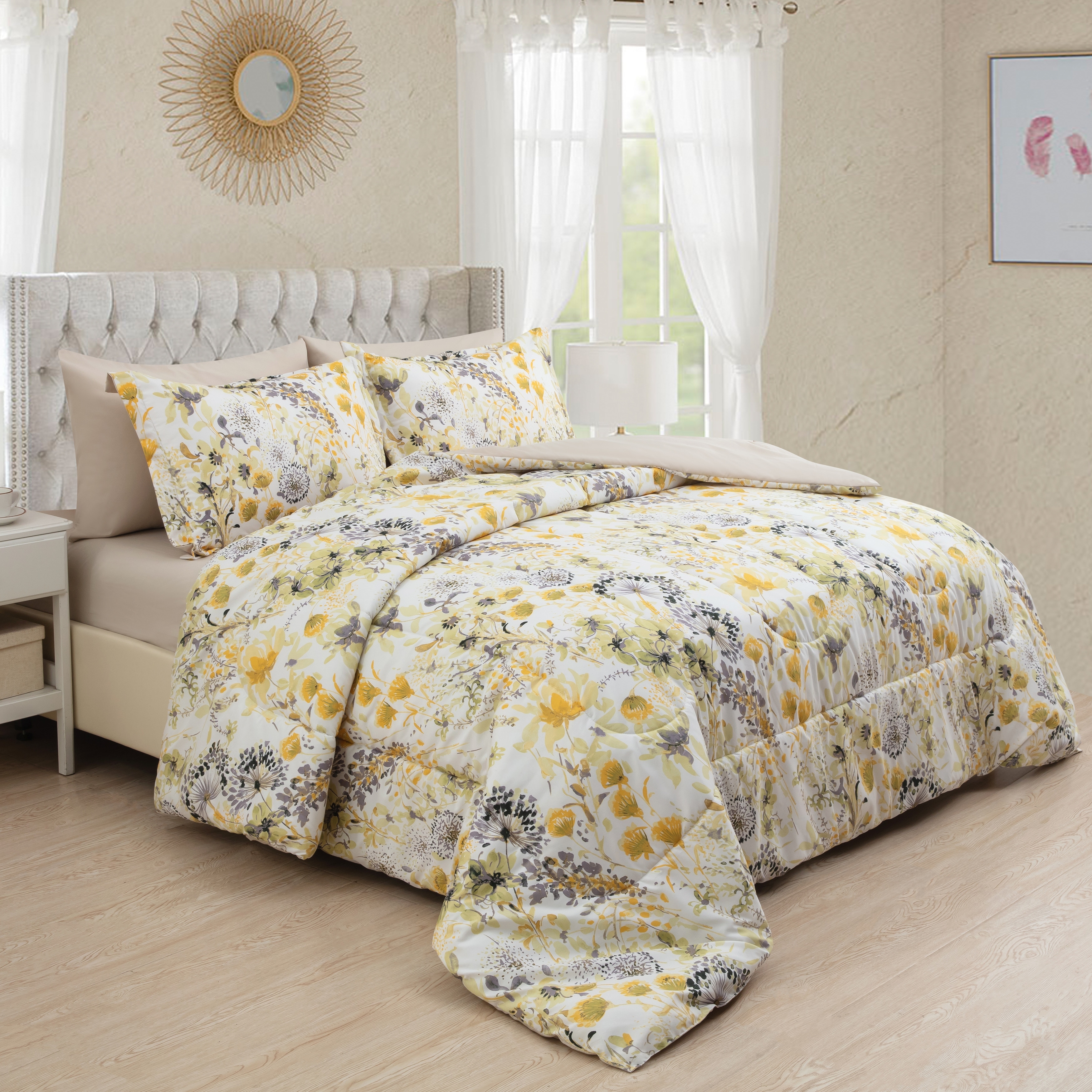 Yellow King Size Bed in a Bag Bed Bath Beyond