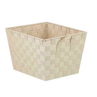 Premius Polyester Woven Strap Storage Basket, Medium, 12x10x8 Inches ...