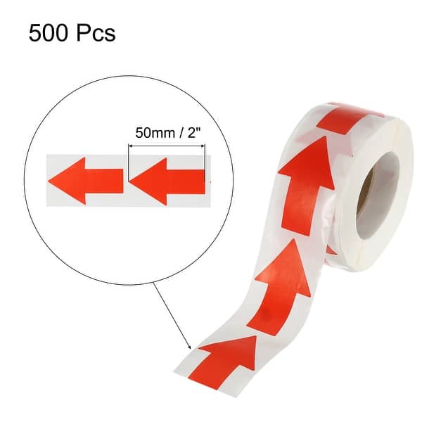 Arrow Sticker Labels 500 Count/Roll 1.3x2 Inch Adhesive Arrow Signs - 1 ...