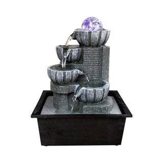 Tabletop LED Indoor Waterfall Fountain with Crystal Ball - Bed Bath ...