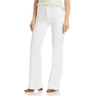 JEN7 Women's High Rise Seam Front Jeans White - Bed Bath & Beyond ...