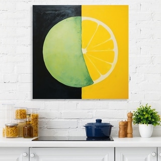 Designart "Yellow Yin Yang Lemon Fruit III" Fruits Wall Art - Bed Bath ...
