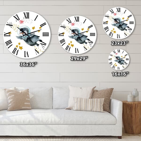 penguin wall clock