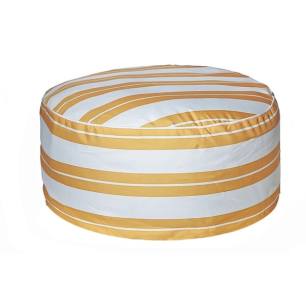 Boston Outdoor Cabana Stripe Inflatable Pouf Yellow 22 X 22 - Bed Bath ...
