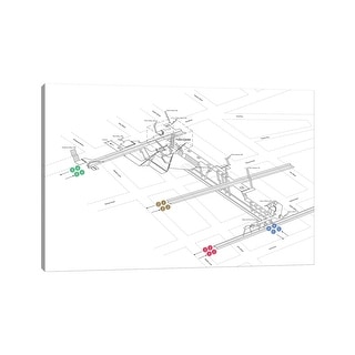 iCanvas "Fulton Street Station 3D Diagram - Manhattan" by Project ...