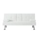 Modern Convertible Sofa Bed With Removable Arm Pillows And Adjustable ...
