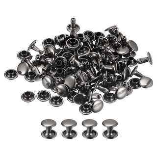 50 Sets Leather Rivets, 8mm Double Cap Rivets 8mm Height Studs - Bed ...