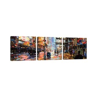 iCanvas "City LXXIII" by Richell Castellon 3-Piece Wall Art Set - Bed ...