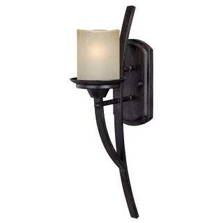 Vaxcel Lighting Halifax Single Light 20" Tall Wall Sconce with A Glass ...