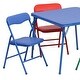 Mindy Kids 5-Piece Set Folding Square Table and Chairs Set for Daycare and Classrooms, Children ...